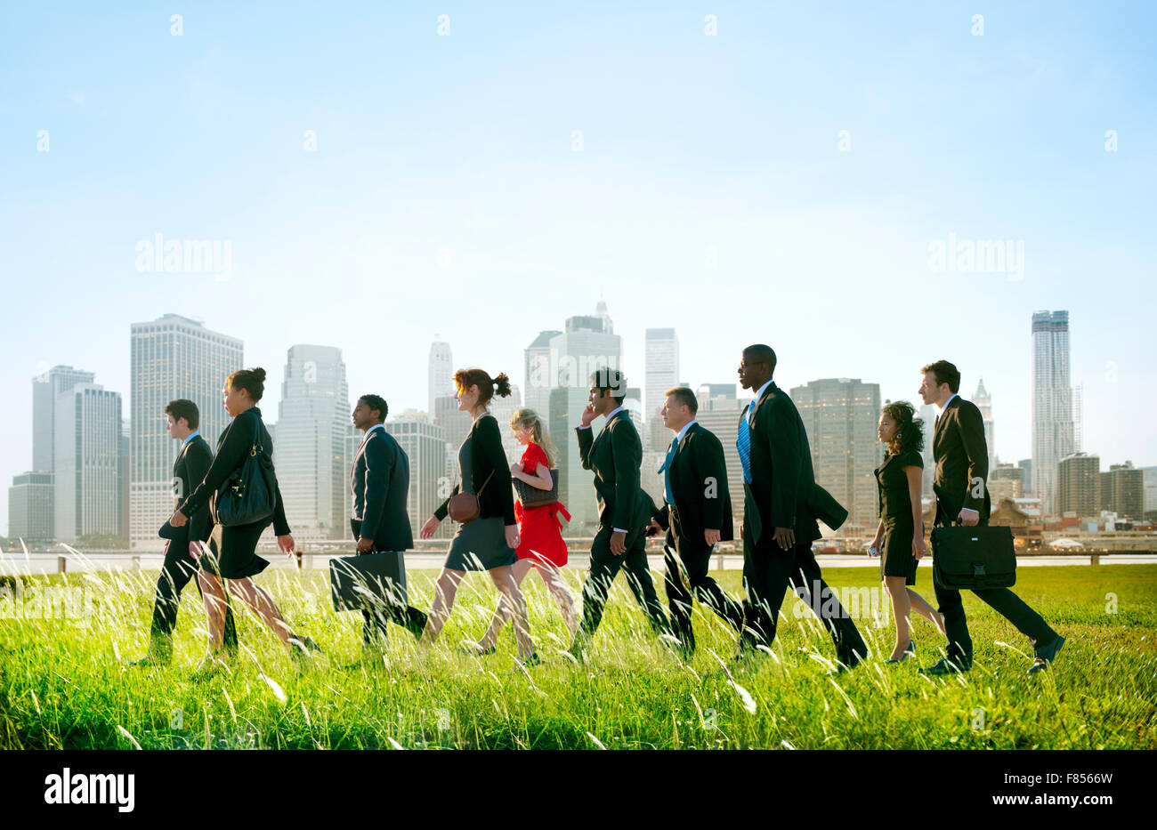 Business People Commuting Walking Outdoors Concept Stock Photo - Alamy