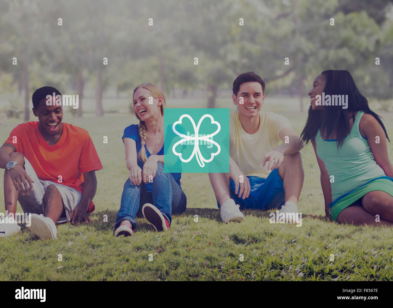 Green Clover Leaf Environmental Inspiration Concept Stock Photo - Alamy