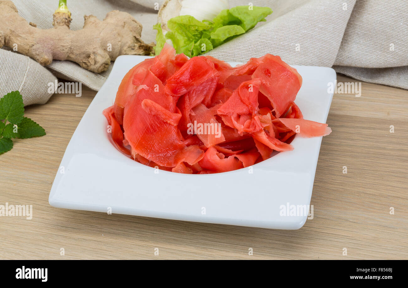 Marinated ginger - special flavour for japan kitchen Stock Photo - Alamy