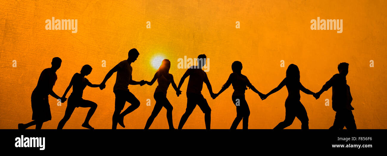 People Friends Friendship Playing Playful Walking Concept Stock Photo ...