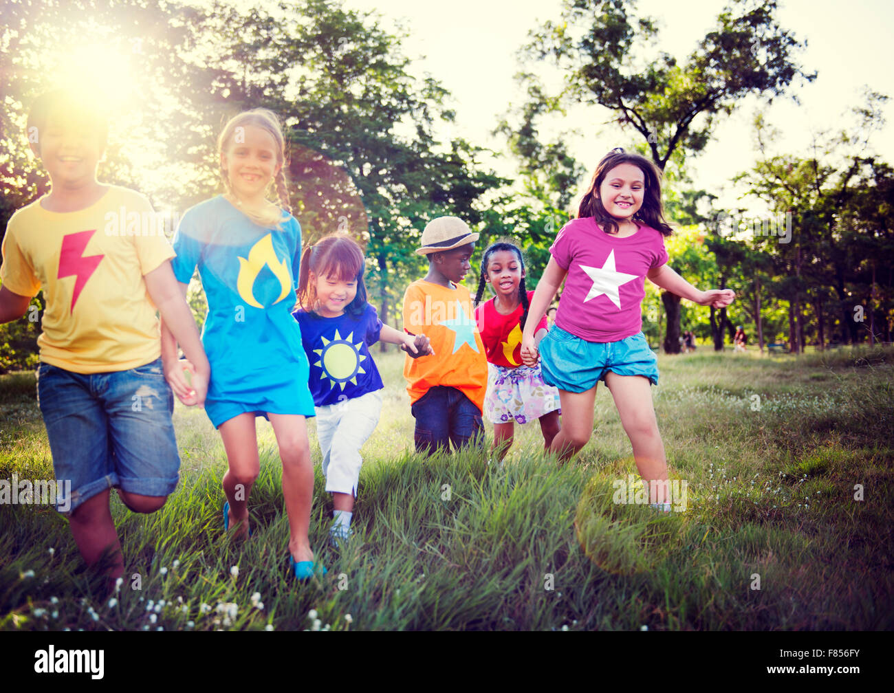 Child Childhood Children Happiness Togetherness Concept Stock Photo - Alamy