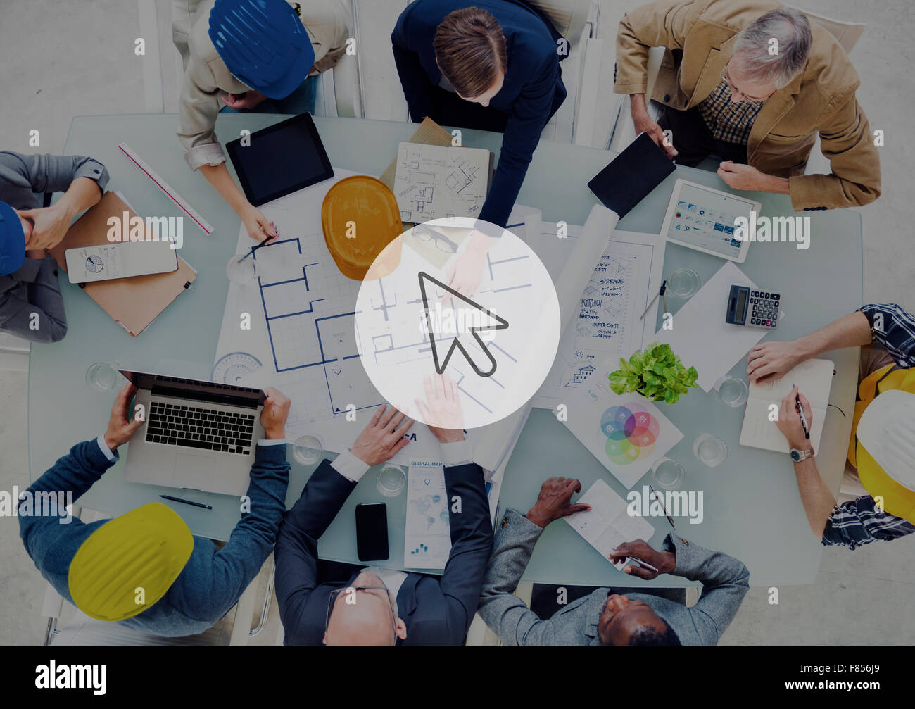 Pointer Selection Cursor Access Connection Networking Concept Stock ...
