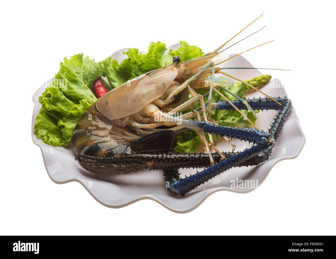Big Freshwater prawn ready for cooking Stock Photo - Alamy
