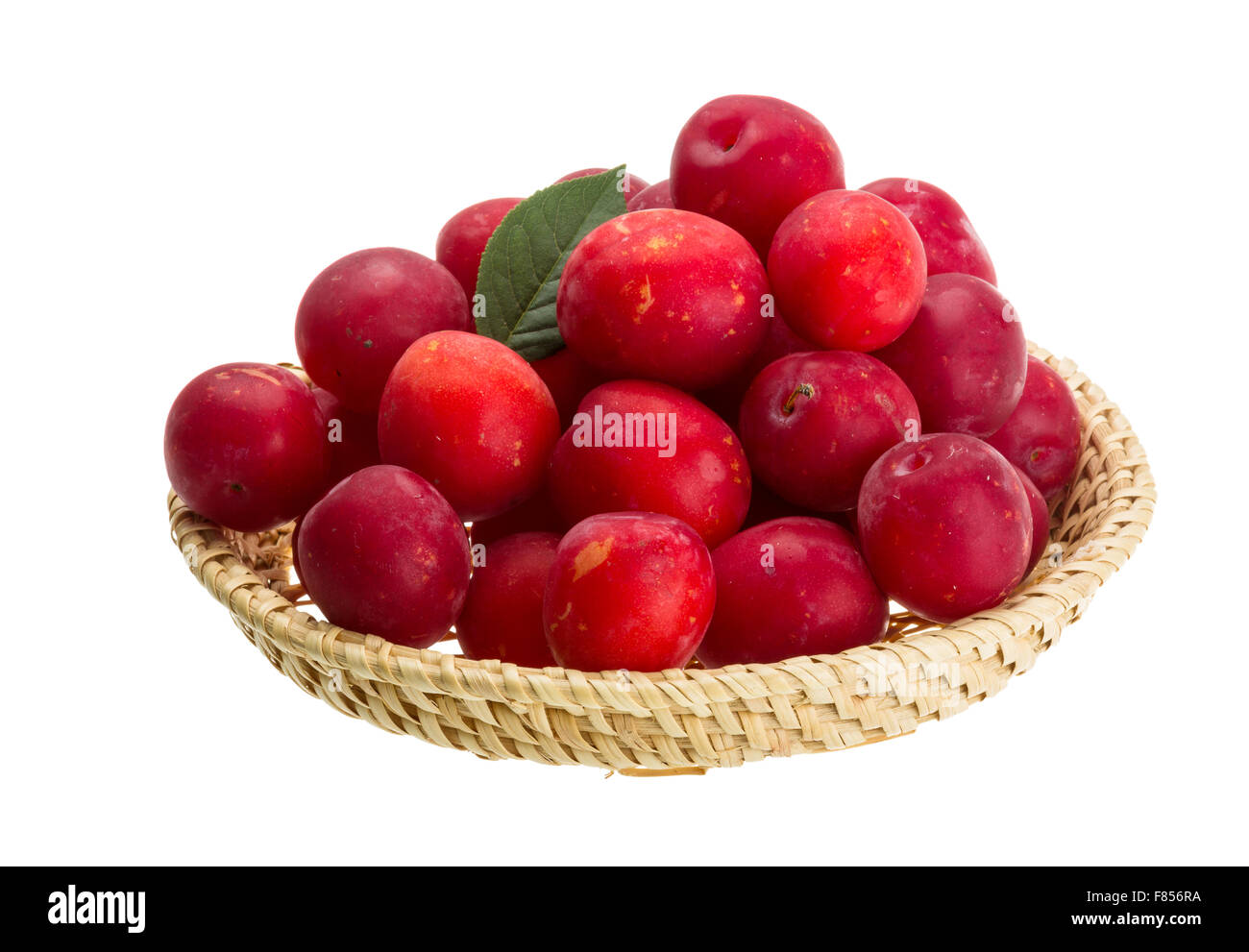 Damson plum isolated on white background Stock Photo - Alamy