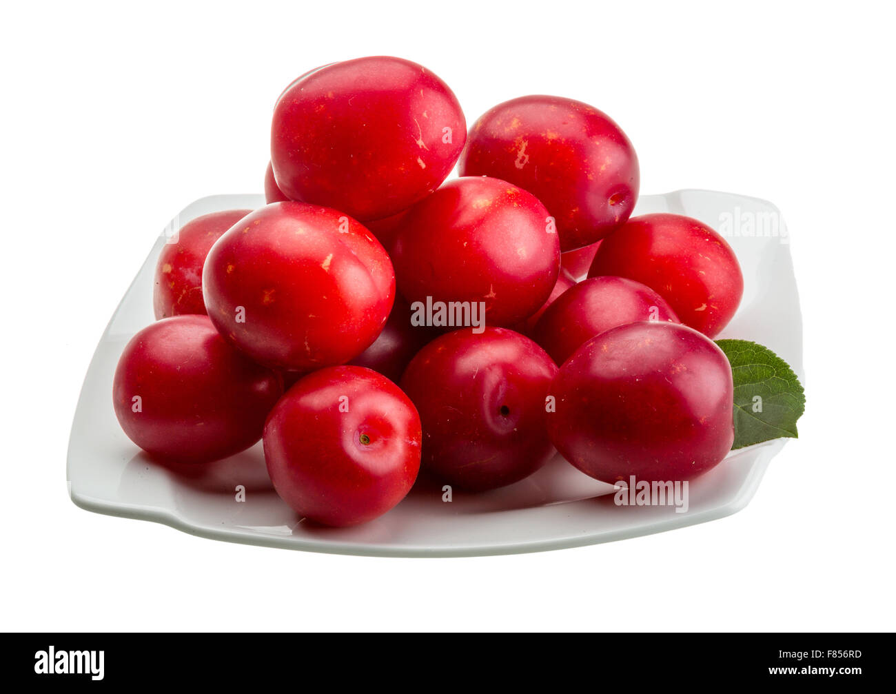 Damson plum isolated on white background Stock Photo - Alamy