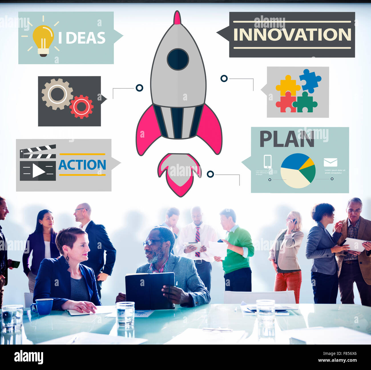 Innovation Plan Planning Ideas Action Launch Start Up Success Concept ...