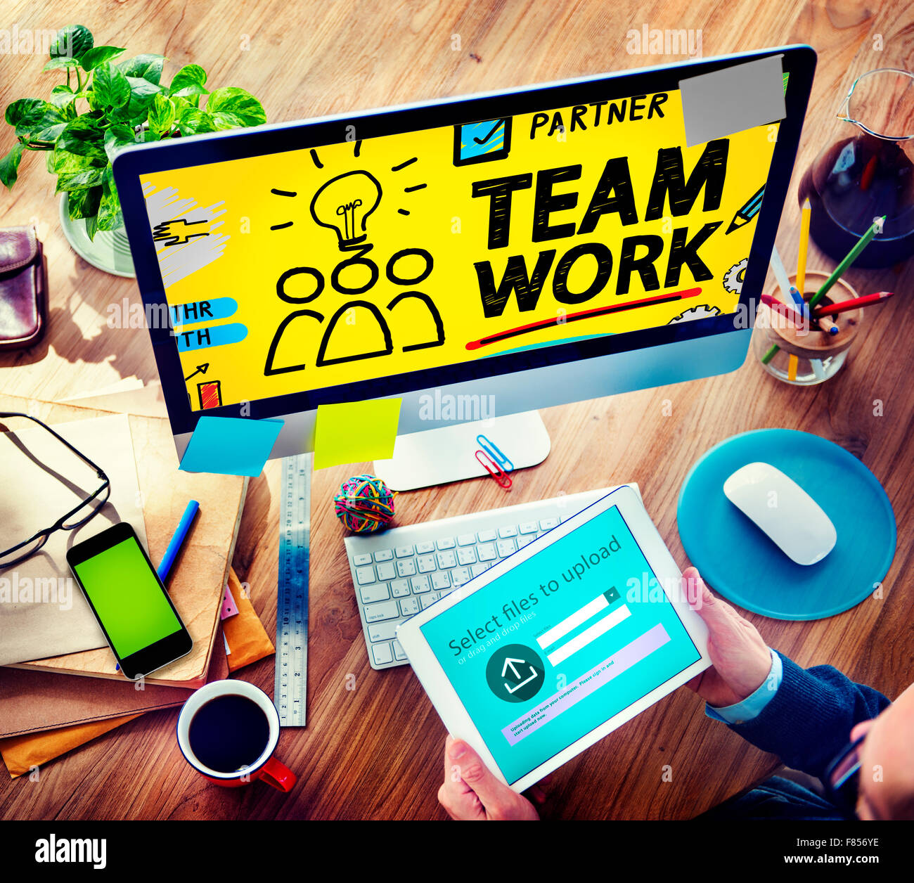 Team Teamwork Group Collaboration Organization Concept Stock Photo - Alamy