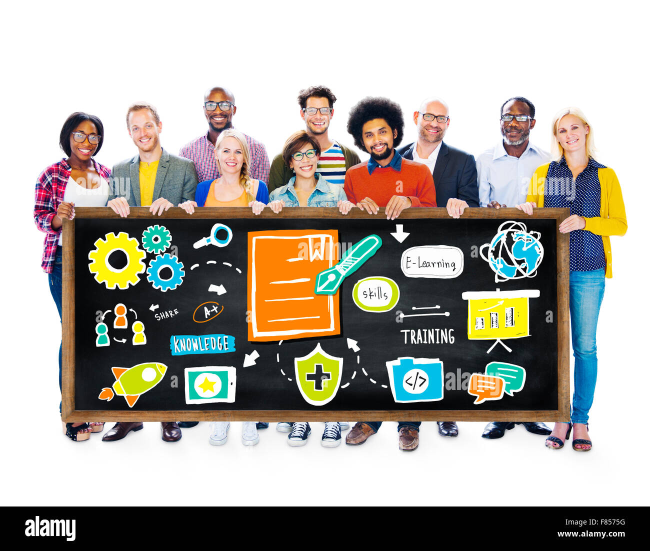 Multi Ethnic Group Training Teamwork Ideas Information Concept Stock ...