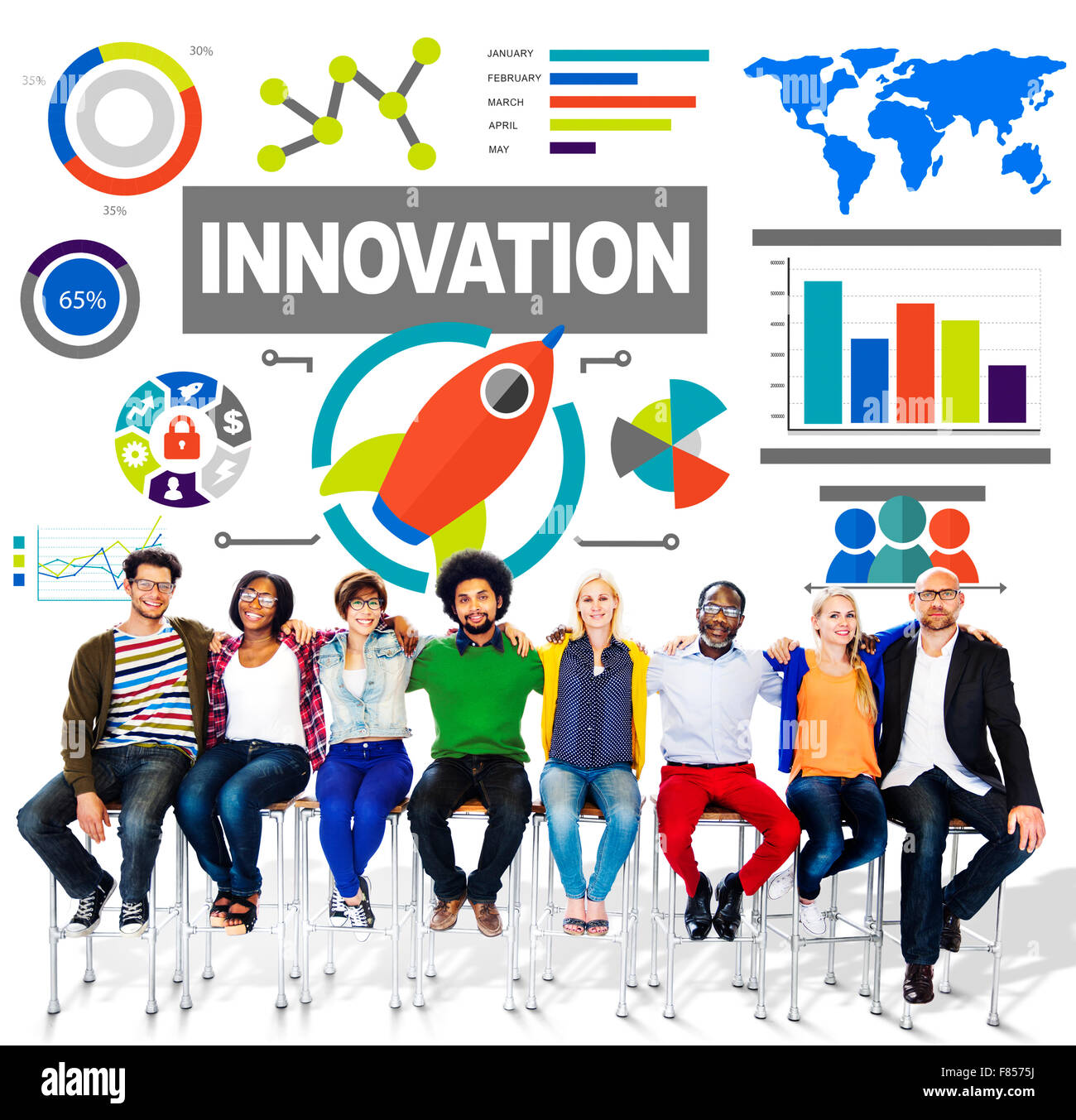 People Togetherness Creativity Growth Success Innovation Concept Stock ...