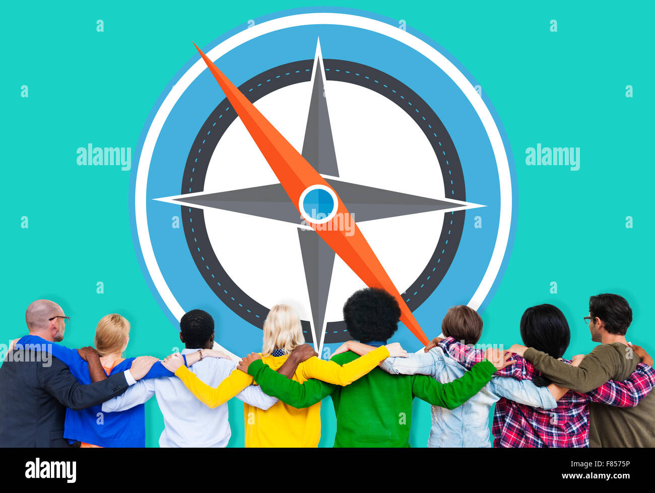 Navigation Compass Direction Exploration Guide Journey Concept Stock ...