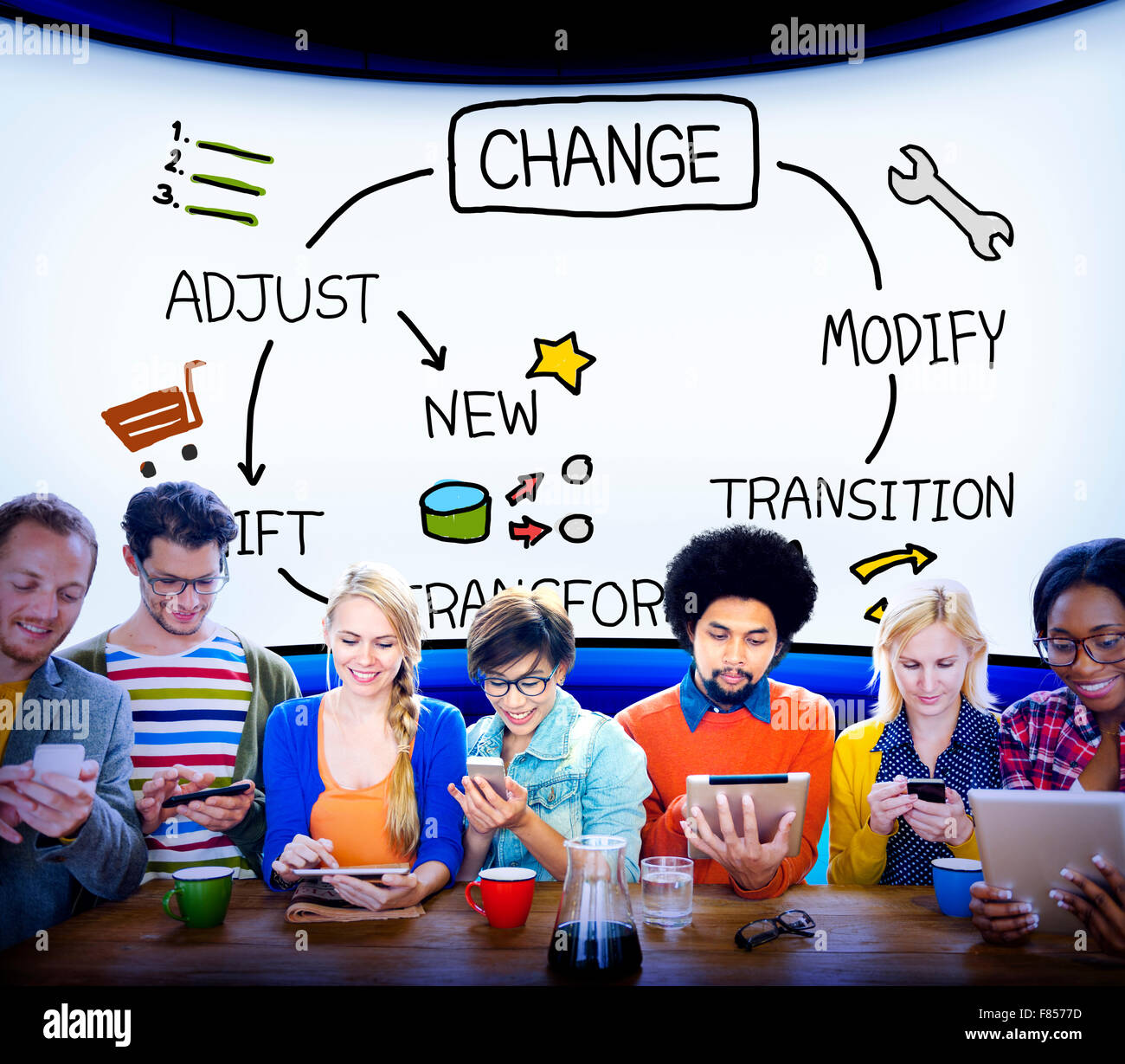 Change Improvement Development Adjust Transform Concept Stock Photo - Alamy