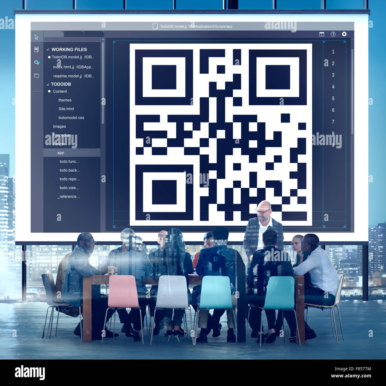 Qr code encryption interface hi-res stock photography and images - Alamy