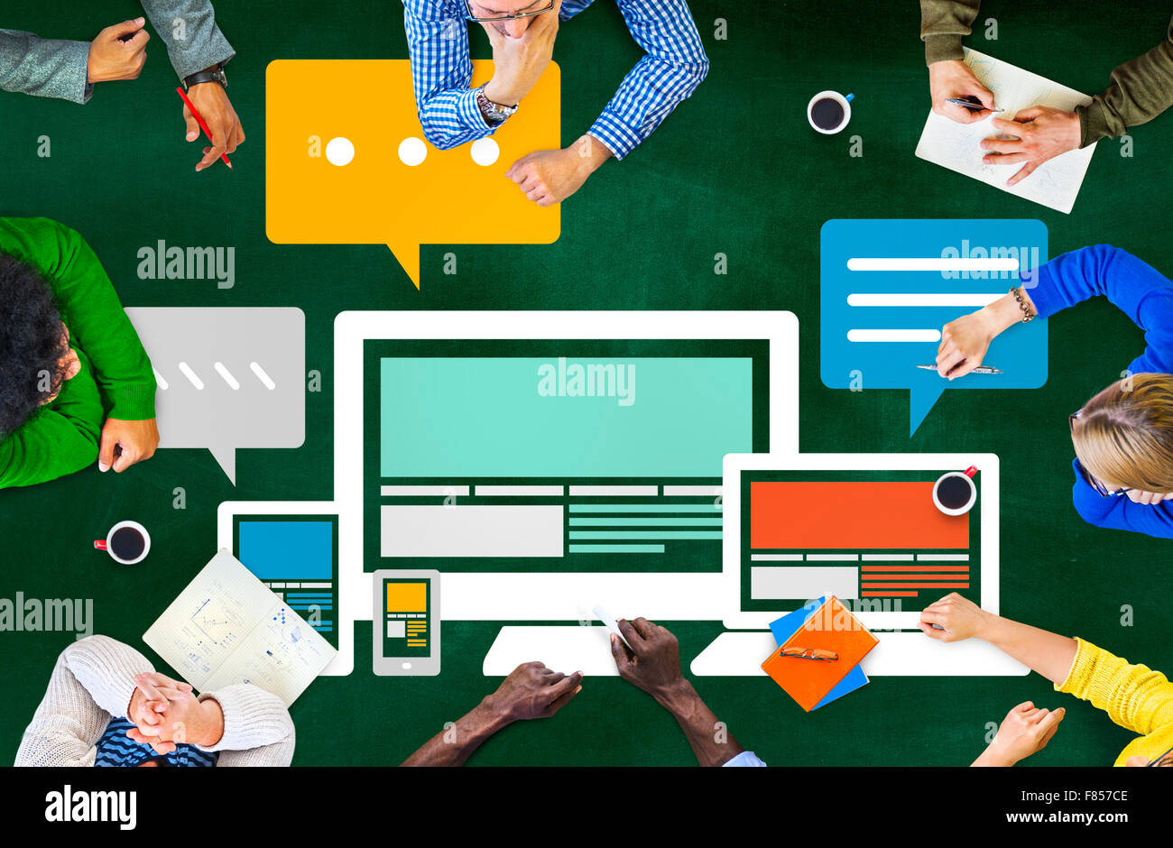 Responsive Design Internet Communication Technology Concept Stock Photo ...