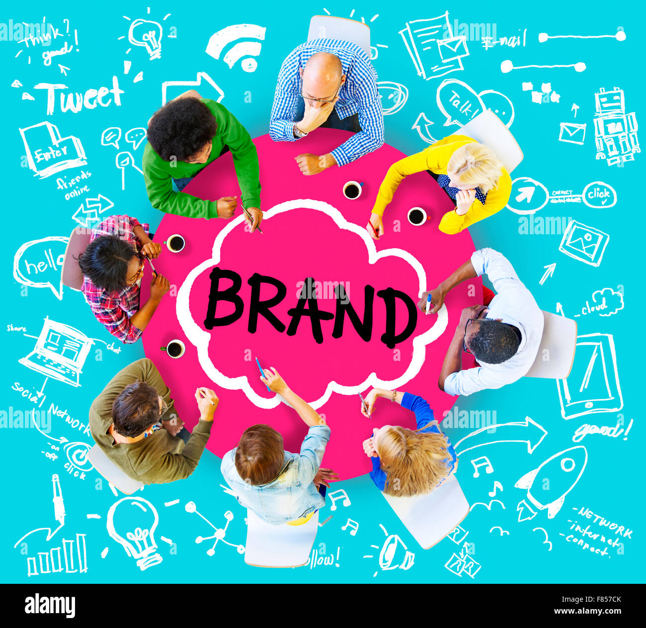 Brand Branding Connection Idea Technology Concept Stock Photo - Alamy