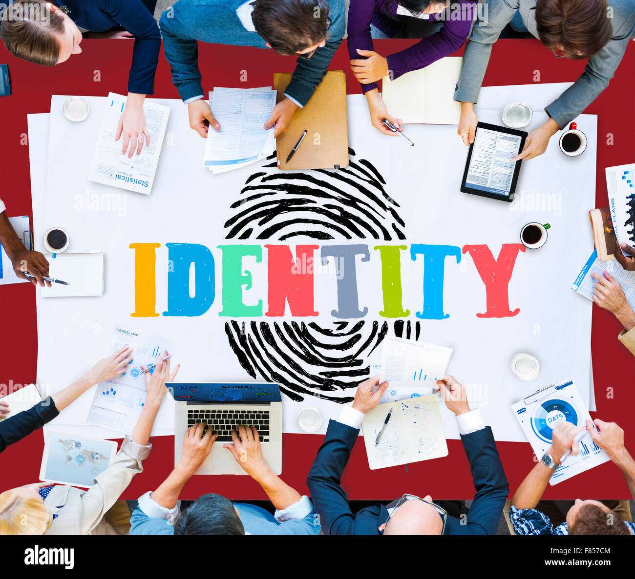 Finger print Identity Branding Protection Safety Concept Stock Photo ...