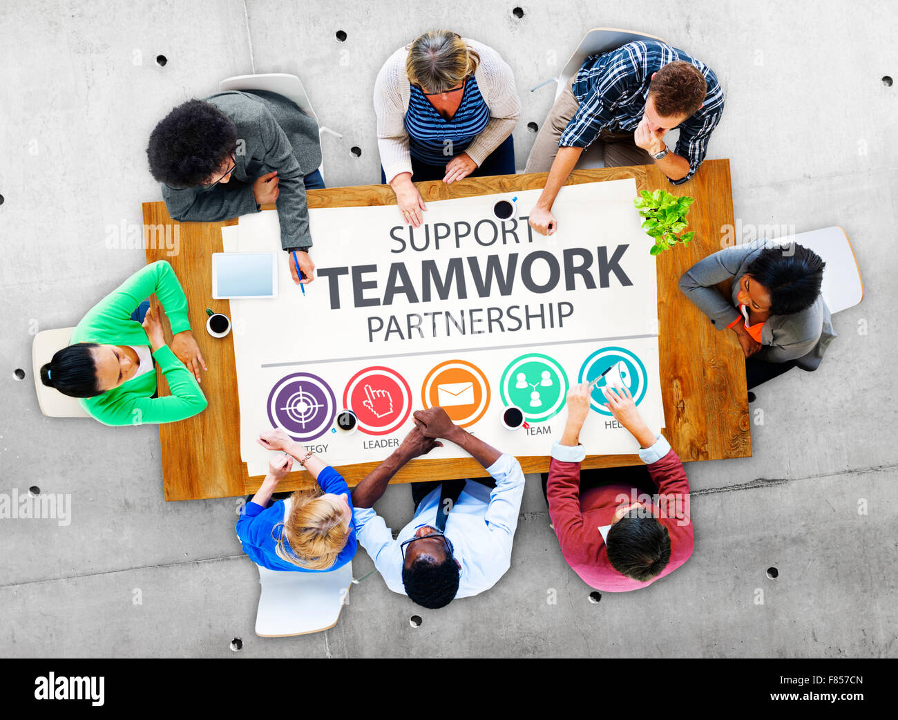 Support Teamwork Partnership Group Collaboration Concept Stock Photo ...