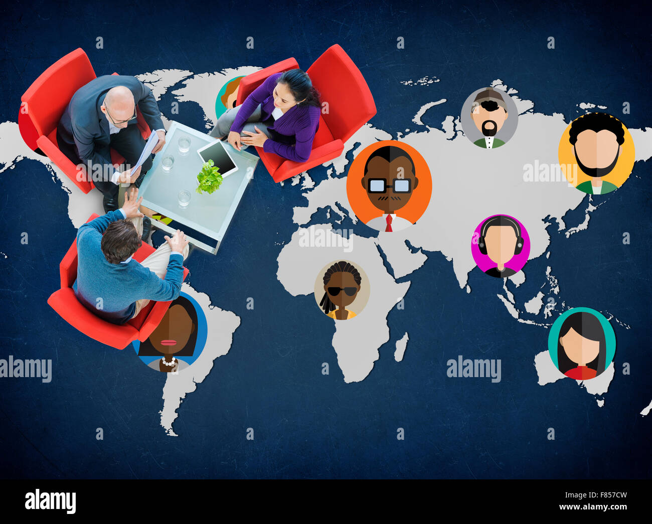 Racial diversity aerial view hi-res stock photography and images - Alamy