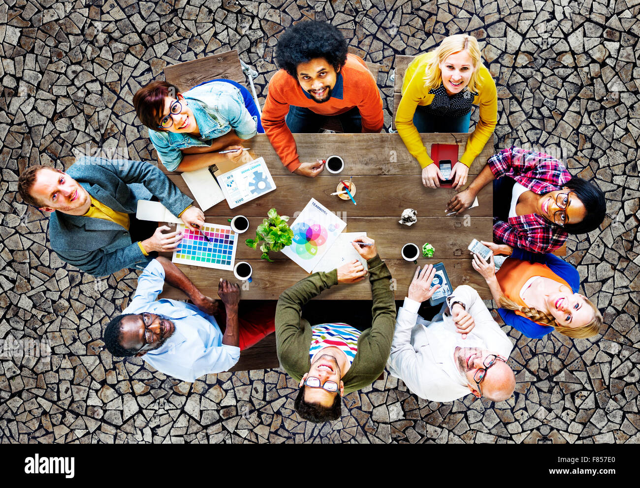 Group of Diverse Designers Meeting Start up Concept Stock Photo - Alamy