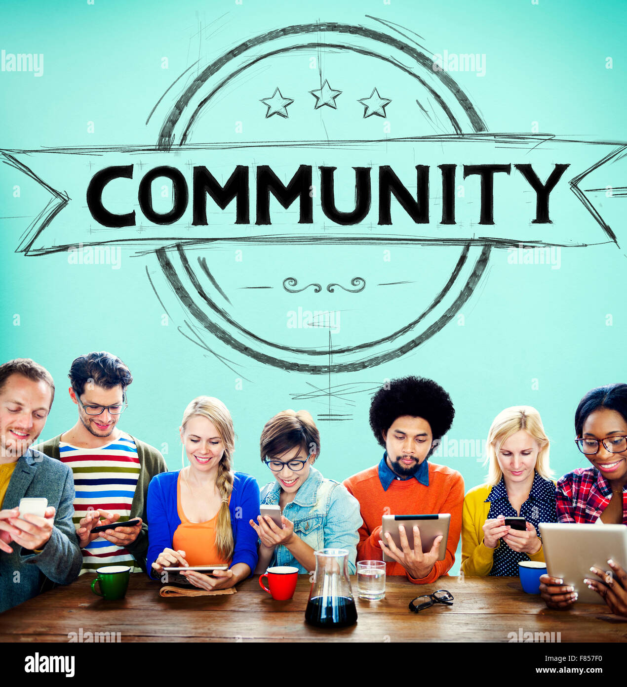 Community Citizen Diversity Connection Communication Concept Stock ...