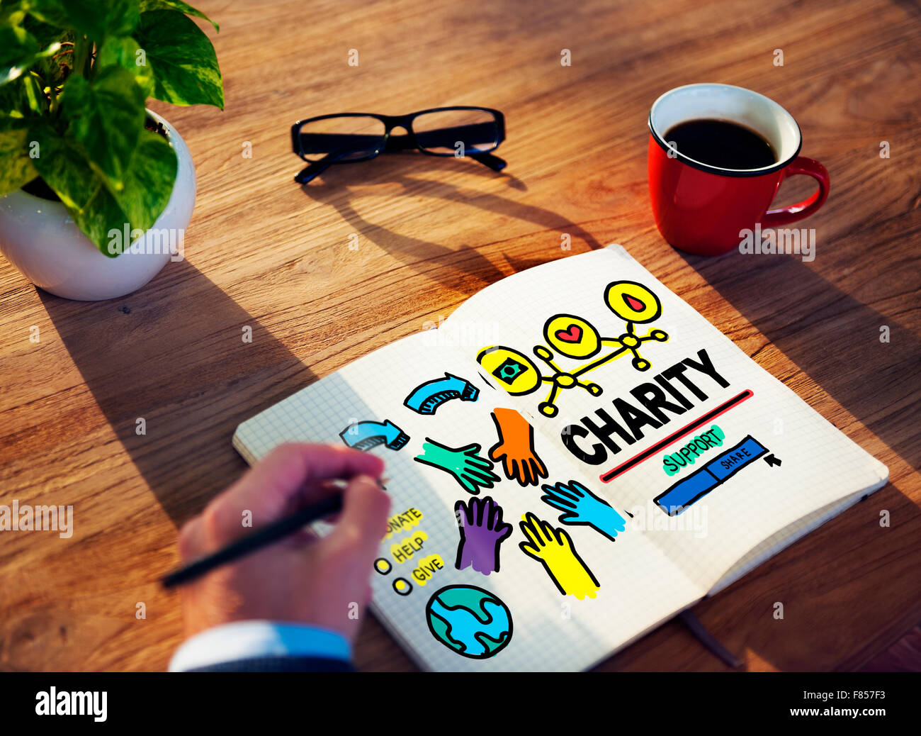 Charity Donation Give Help Support Concept Stock Photo - Alamy