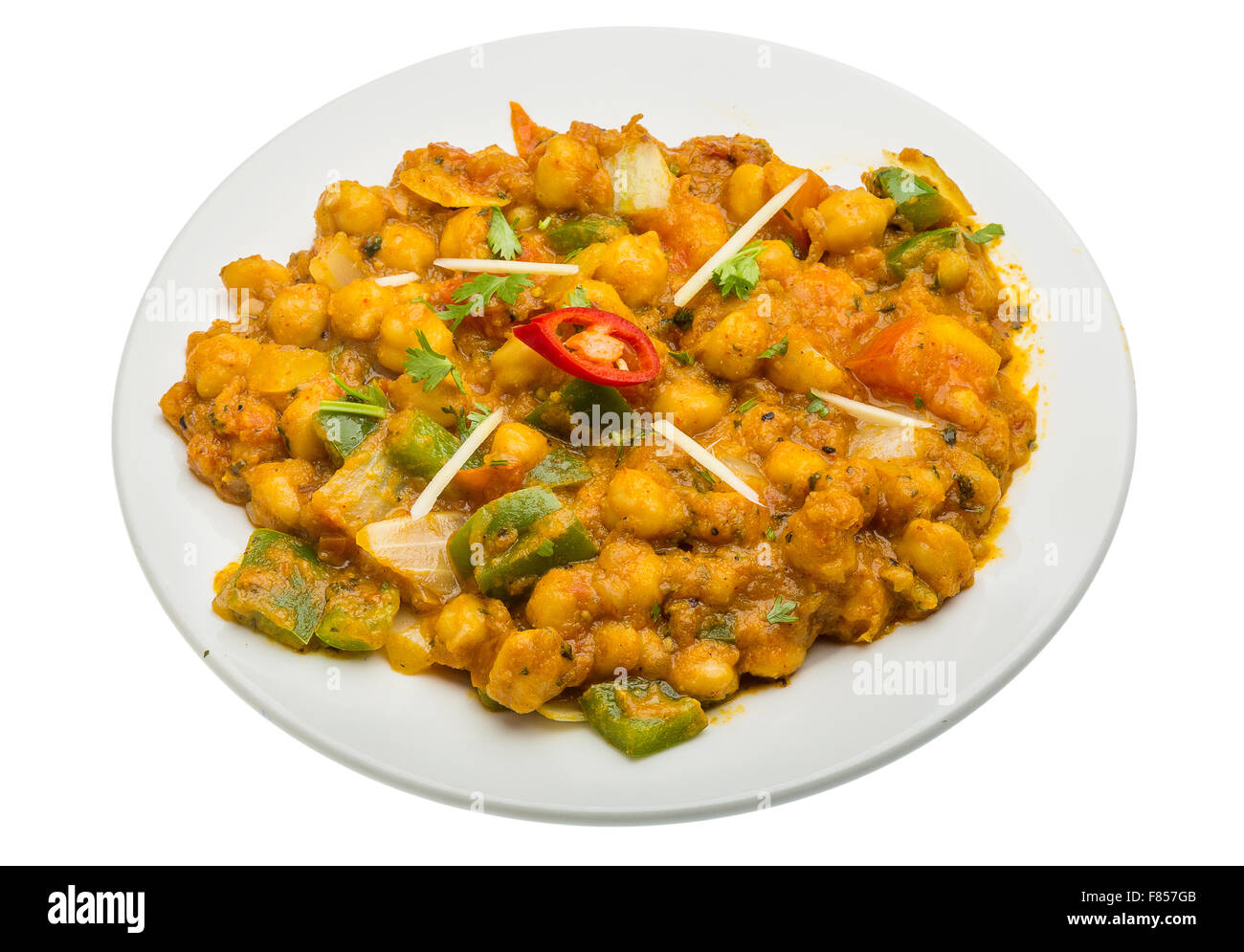 Channa Masala – isolated on white background Stock Photo - Alamy