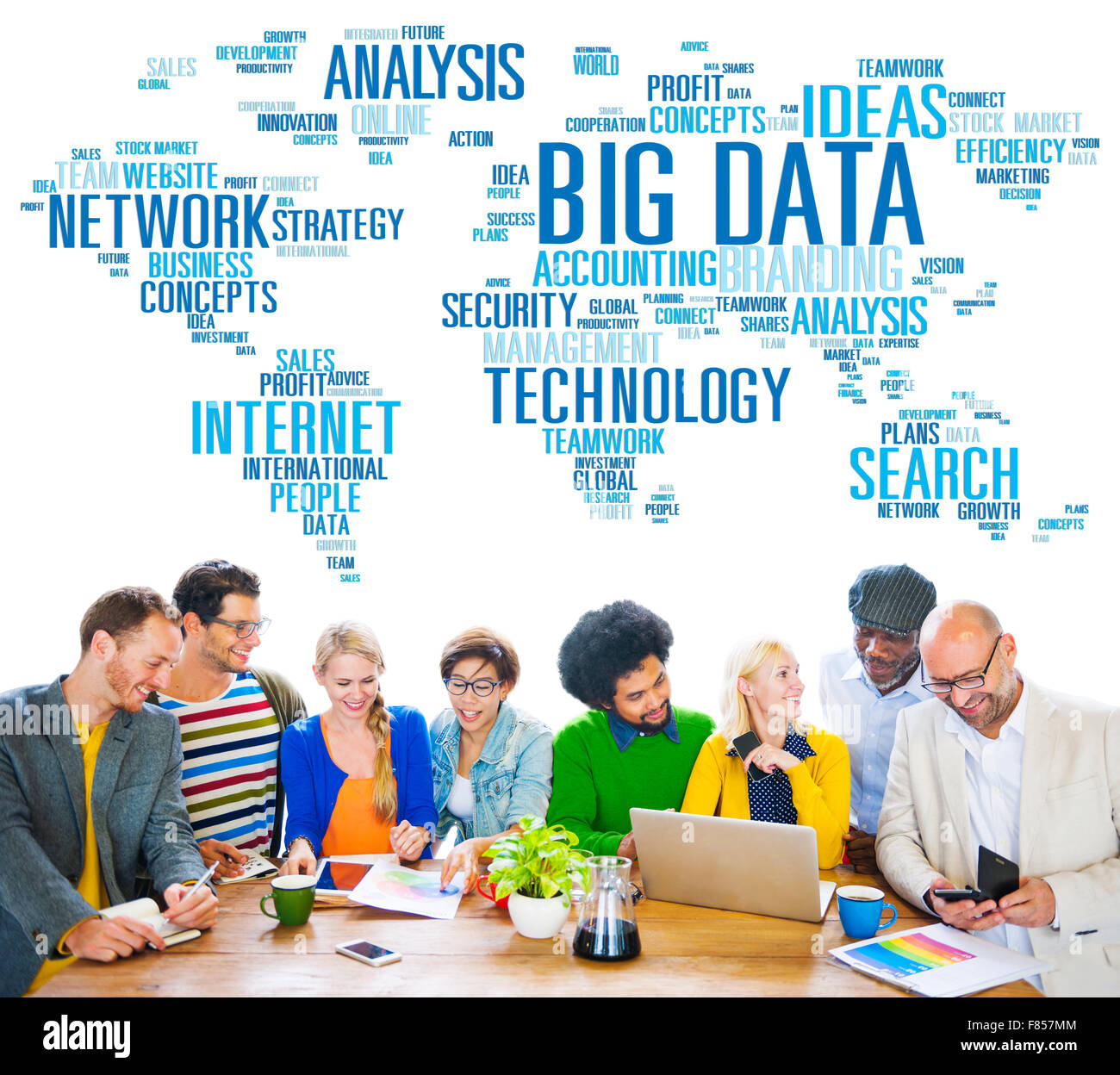 Big Data Storage Information World Map Concept Stock Photo - Alamy