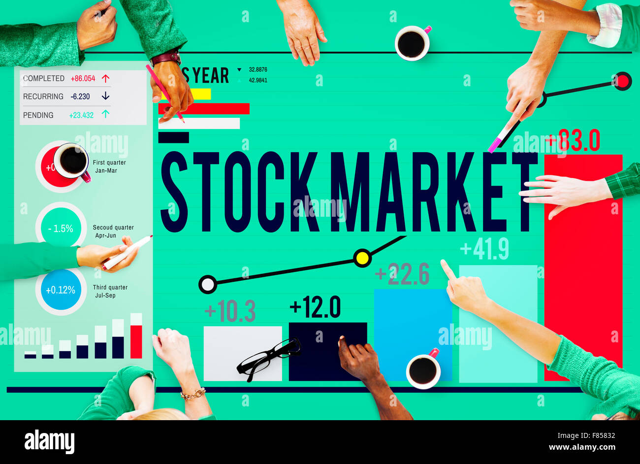 Stock Market Graph Growth Improvement Concept Stock Photo - Alamy