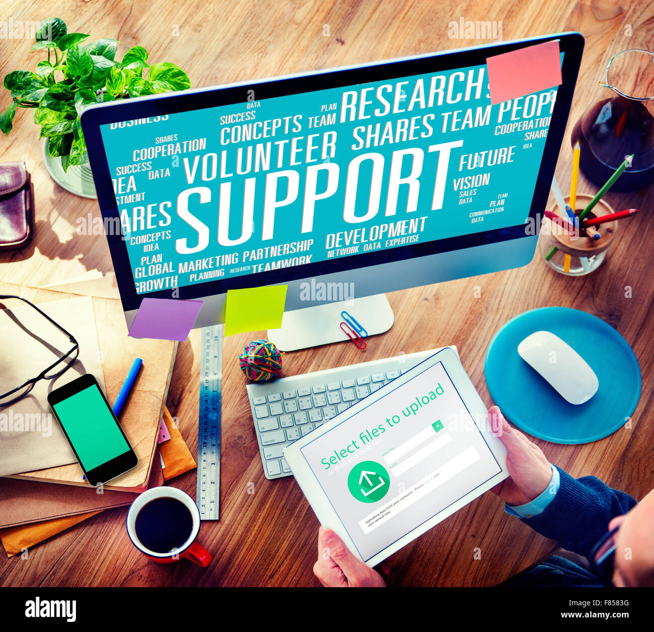 Support Idea Plans Vision Buiness Growth Global Concept Stock Photo - Alamy