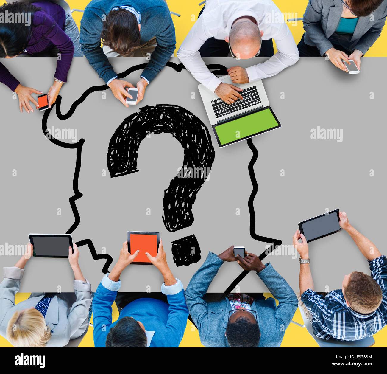 Confused Problem Question Worried Thought Concept Stock Photo - Alamy