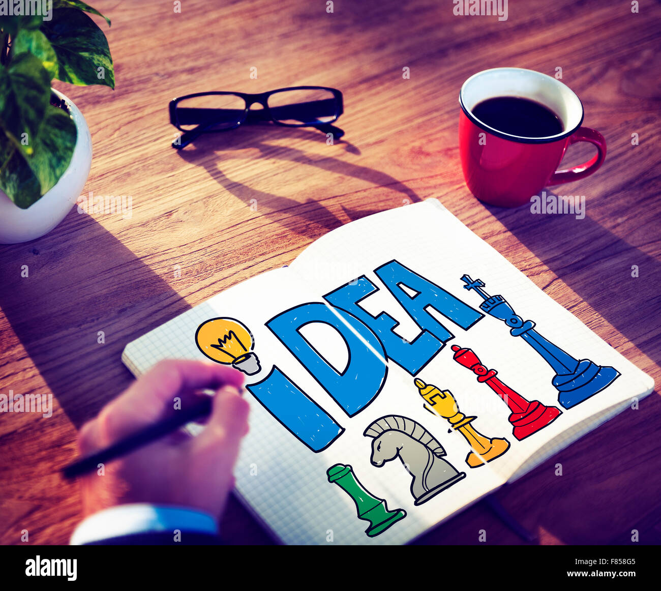 Idea Thought Motivation Mission Vision Concept Stock Photo - Alamy