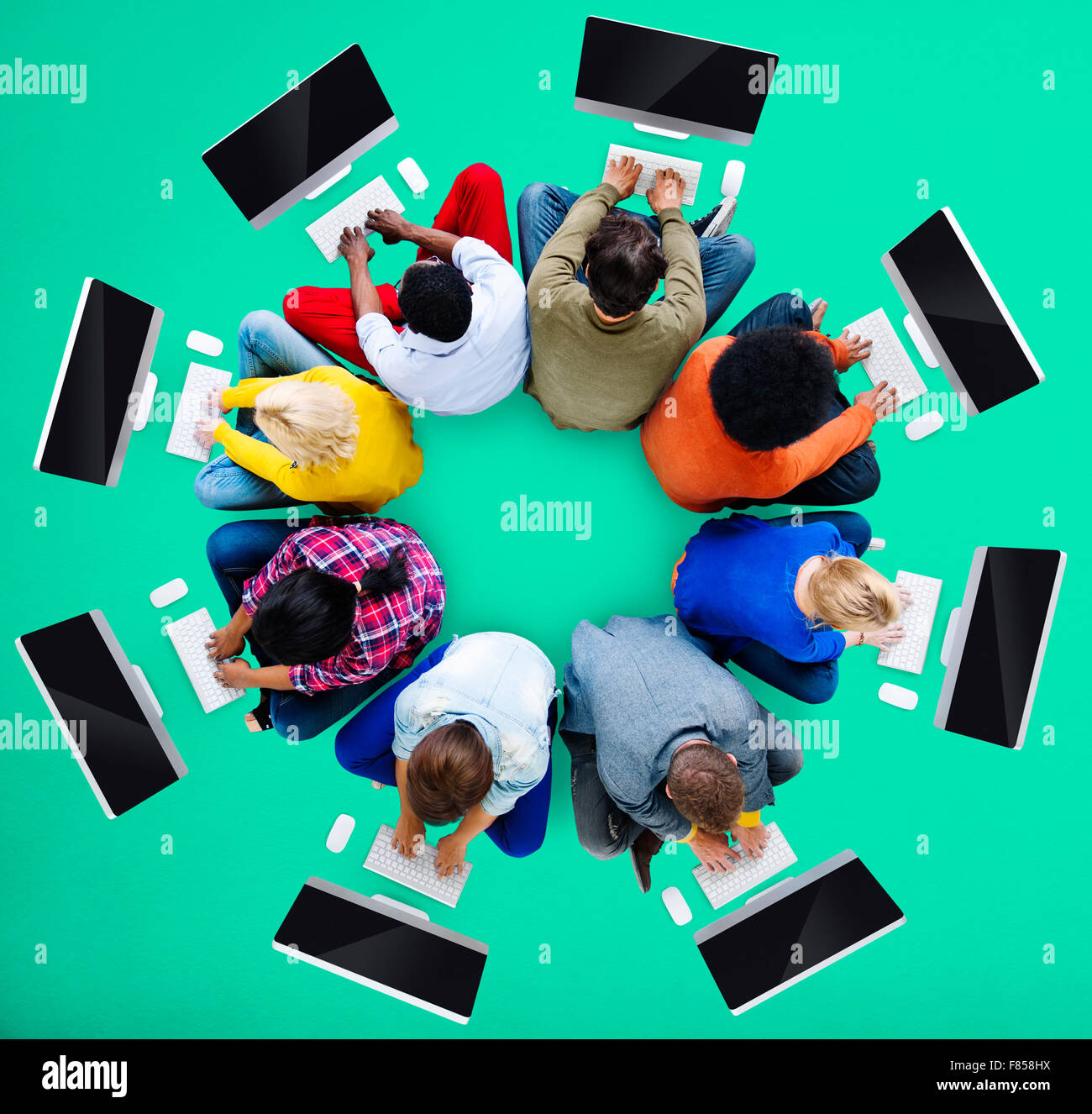 Computer Global Communications Connection Corporate Concept Stock Photo ...