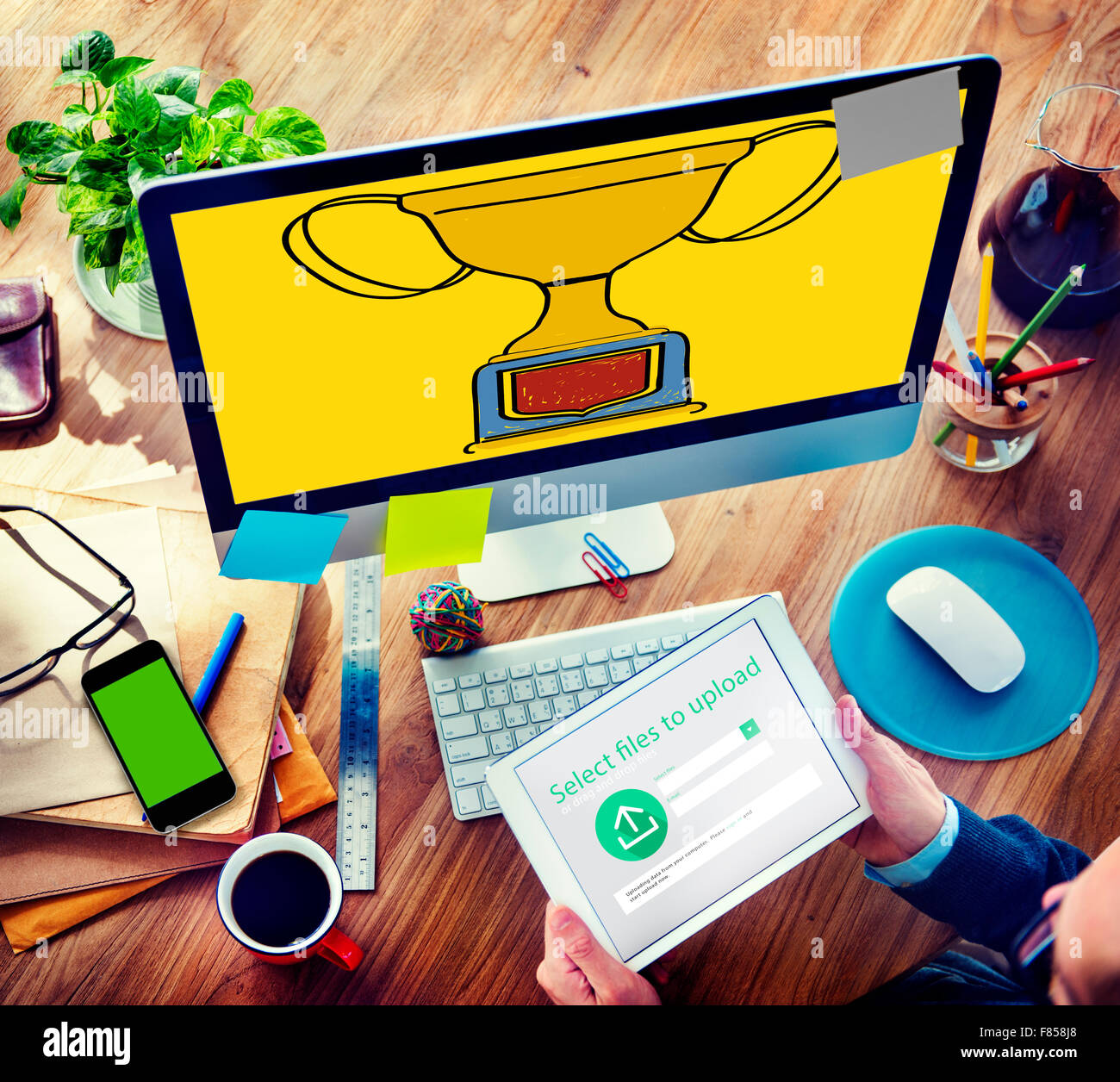 Motivation Trophy Success Winning Reward Prize Concept Stock Photo - Alamy