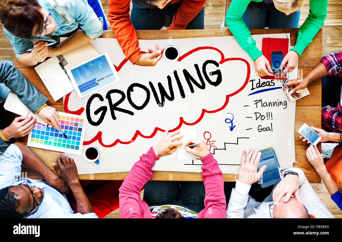 Growing Process Planning Improvement Development Concept Stock Photo ...