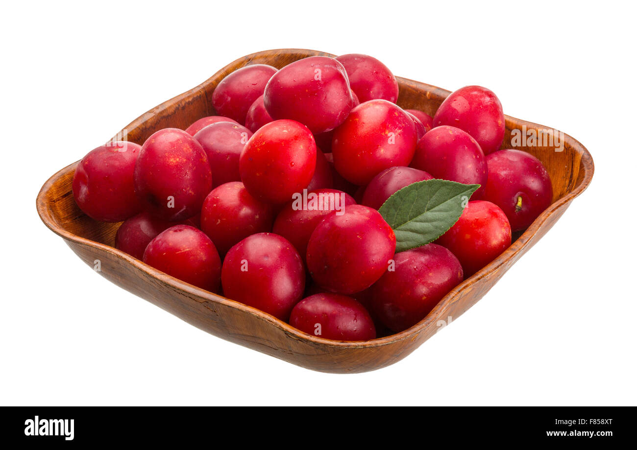 Damson plum isolated on white background Stock Photo - Alamy
