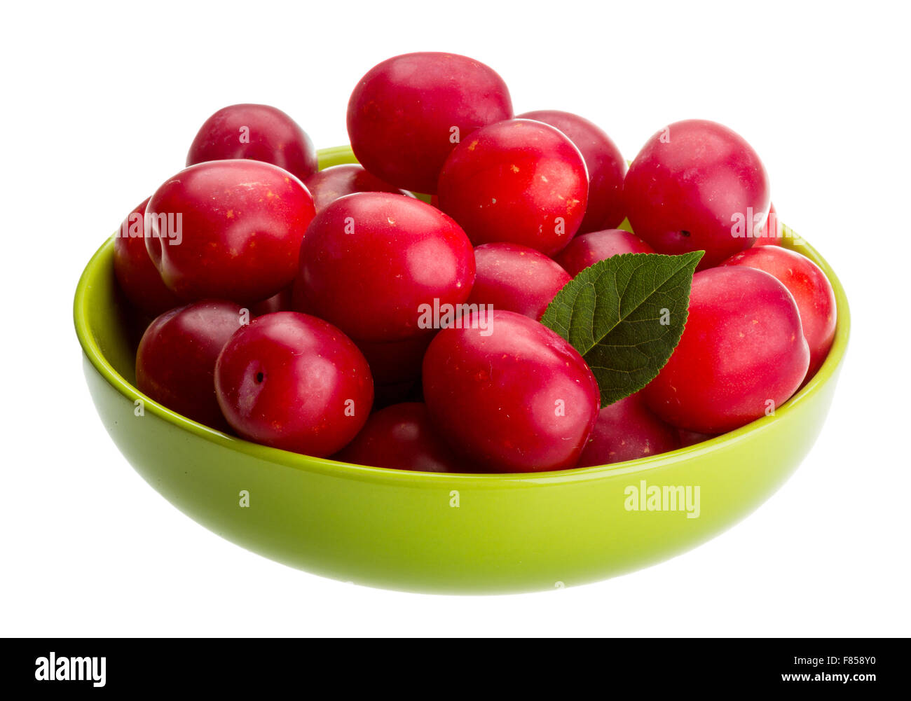 Damson plum isolated on white background Stock Photo - Alamy