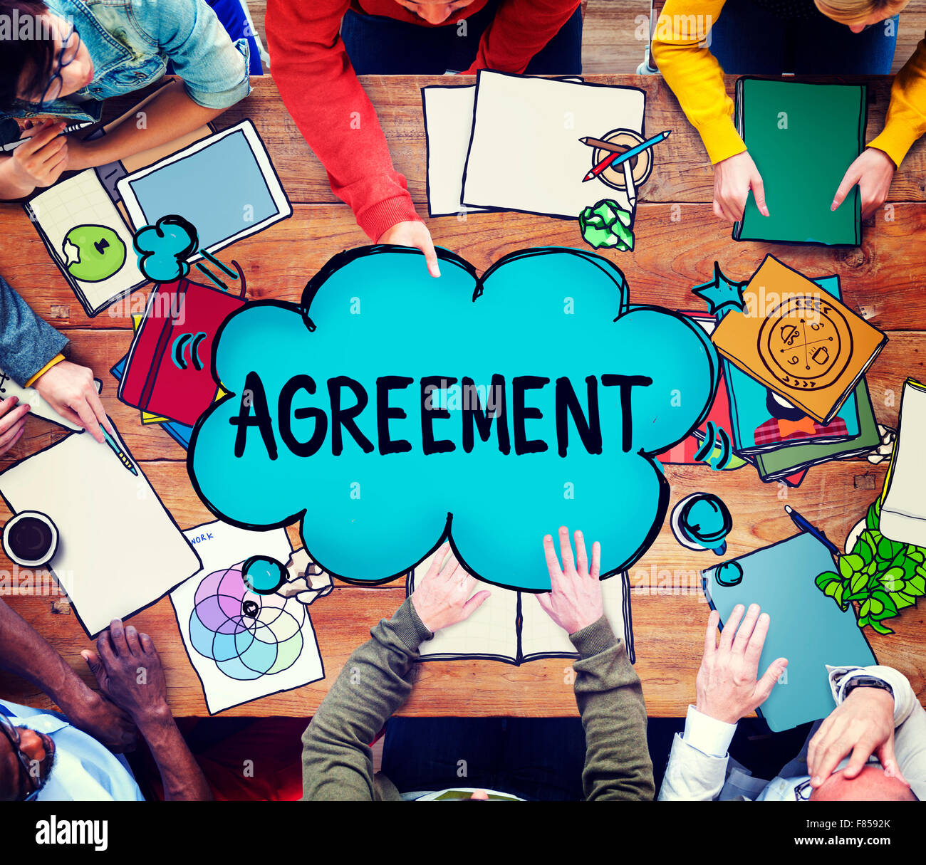 Agreement Collaboration Connection Cooperation Deal Concept Stock Photo ...