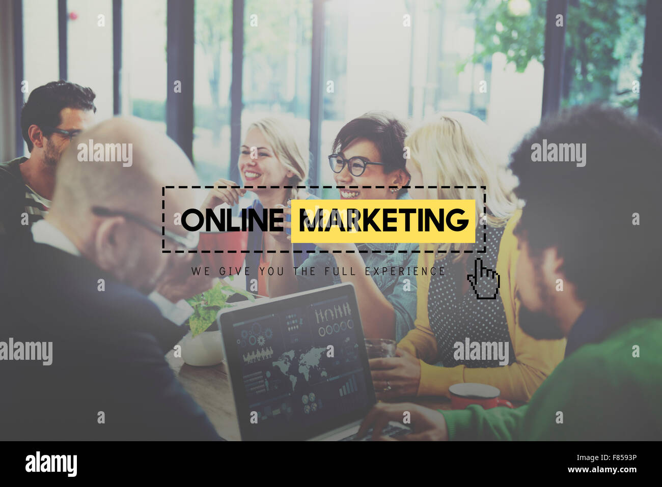 Online Marketing Advertisement Strategy Target Promotion Concept Stock ...