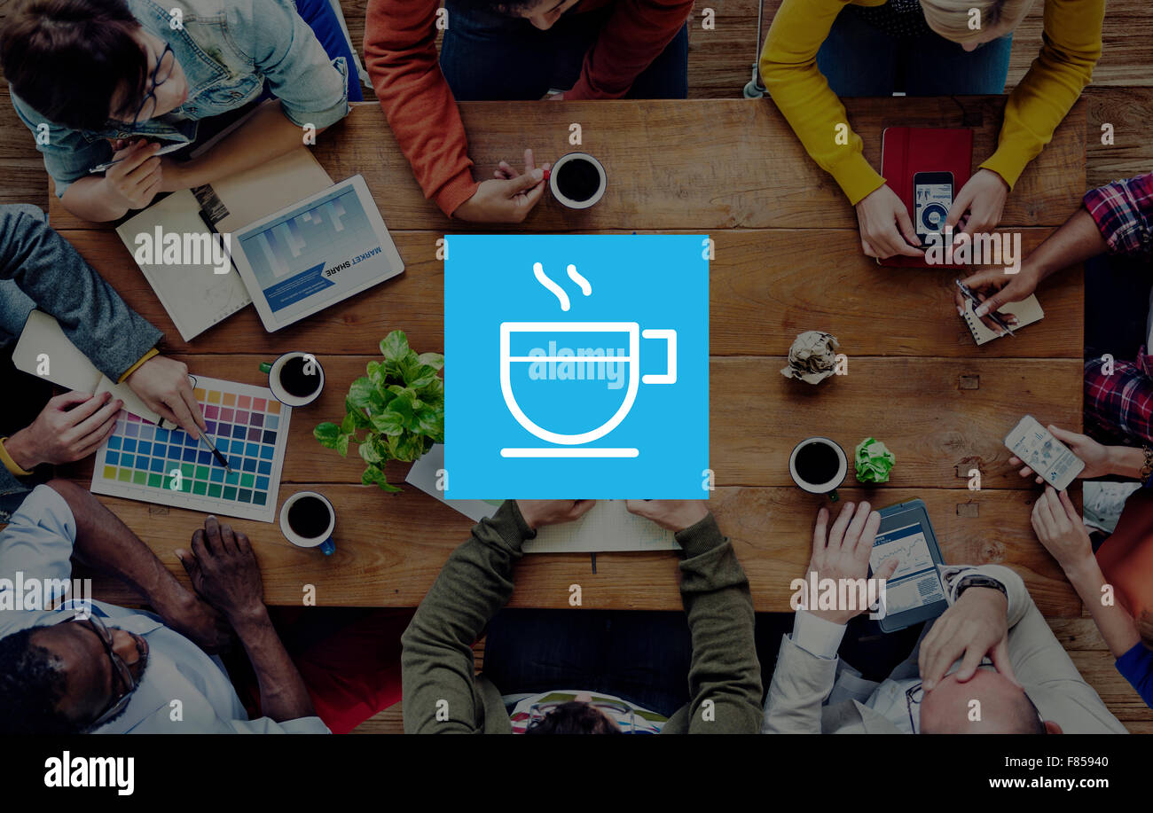 Break Coffee Beverage Refreshment Leisure Relaxing Concept Stock Photo ...