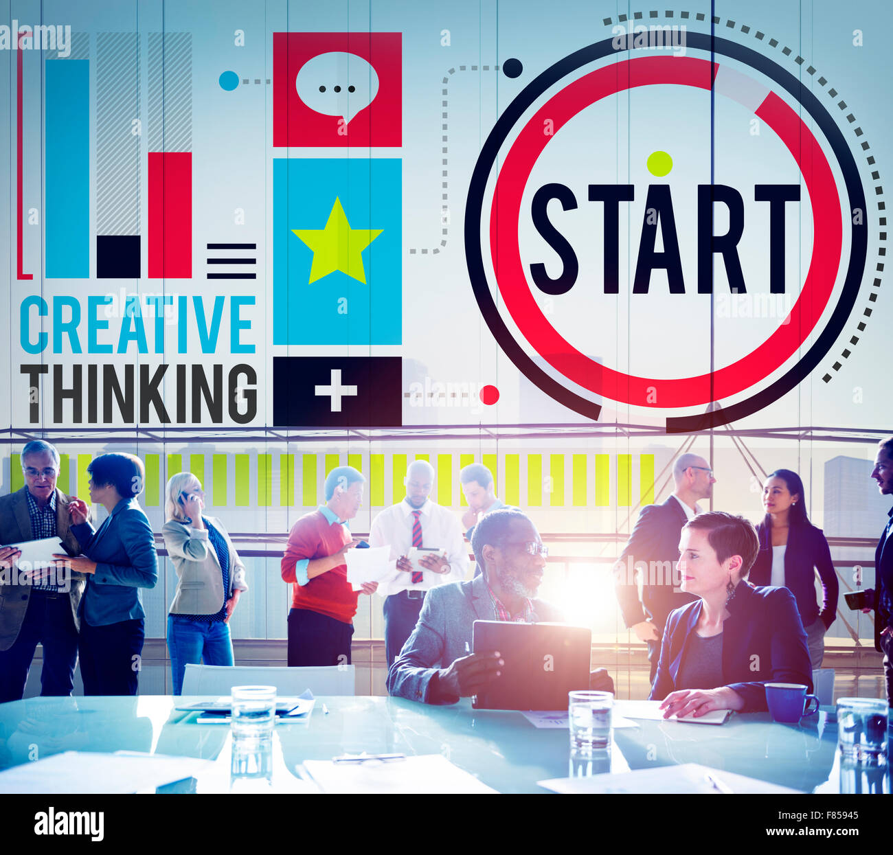 Start Begining Forward Direction Motivation Concept Stock Photo - Alamy