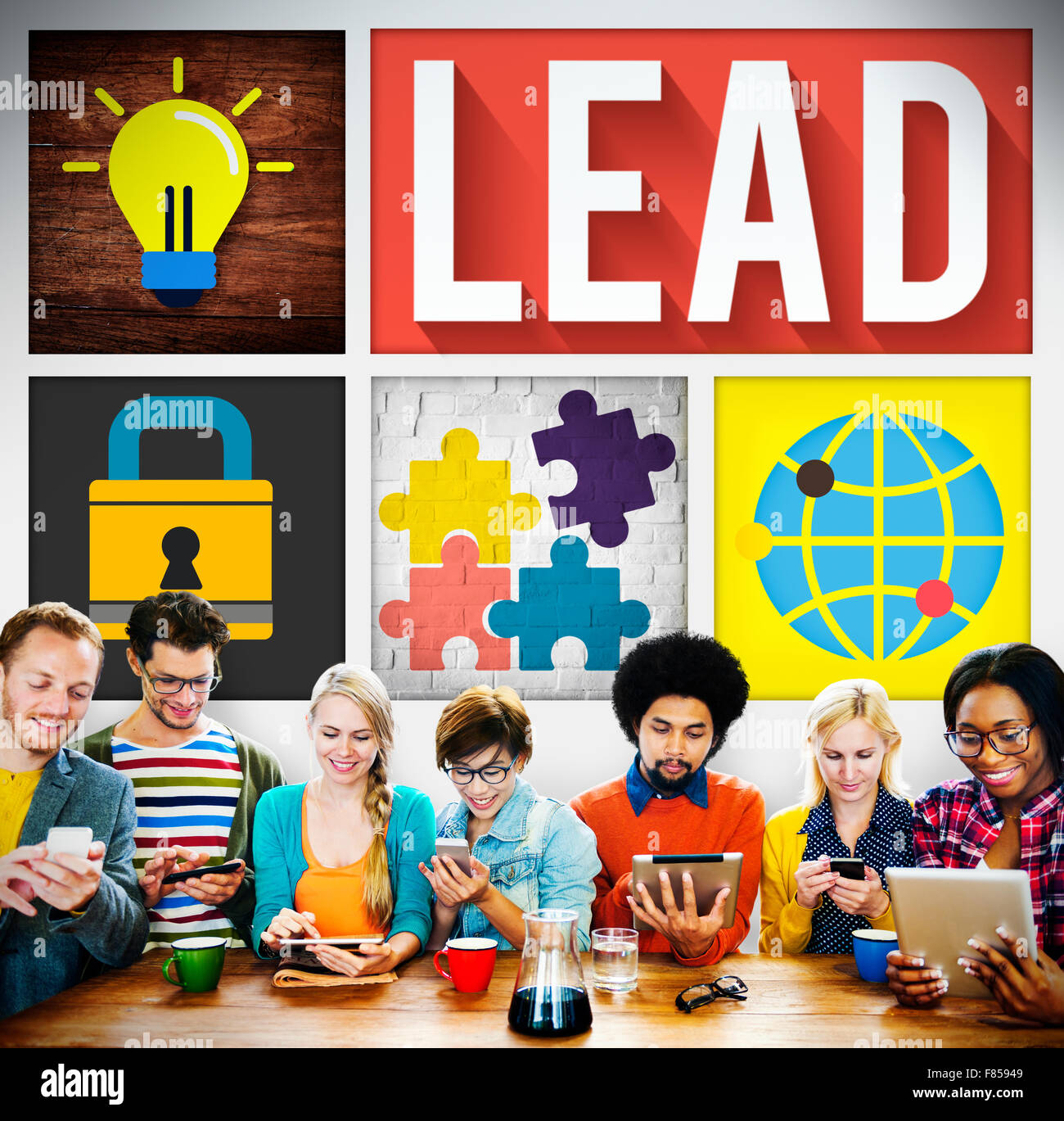Lead Leadership Management Support Team Concept Stock Photo - Alamy