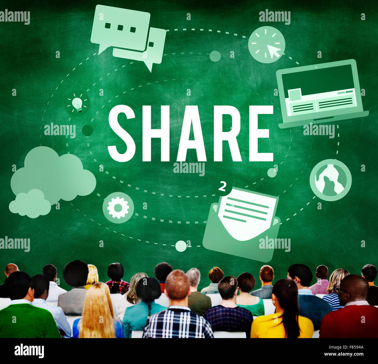 Share Sharing Connection Social Networking Concept Stock Photo - Alamy
