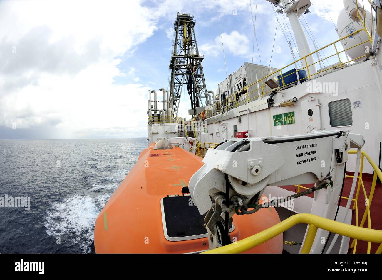 Joides Resolution. 6th Dec, 2015. U.S. drilling ship JOIDES Resolution ...