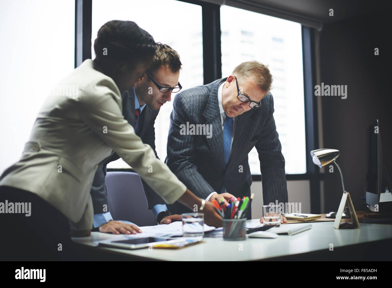 Business Team Meeting Discussion Connection Concept Stock Photo - Alamy
