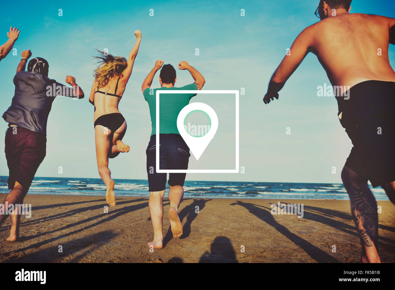 Location Navigation Destination Journey Position Concept Stock Photo ...