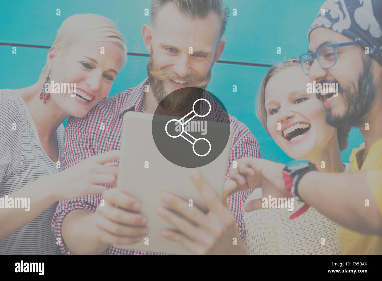 Share Connection Technology Sharing Global Communications Concept Stock ...