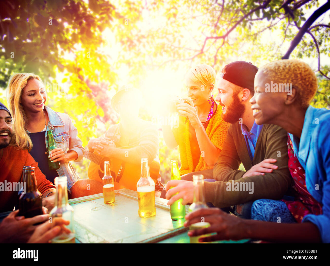 Diverse People Friends Hanging Out Drinking Concept Stock Photo - Alamy