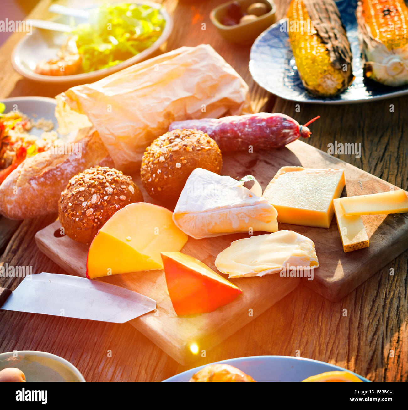 Food Table Delicious Meal Prepare Cuisine Concept Stock Photo - Alamy