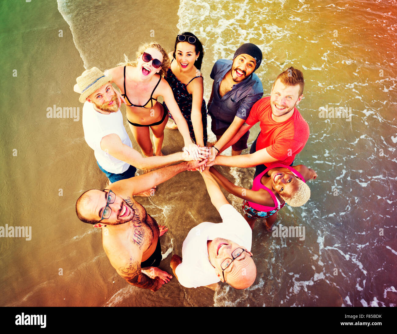 Summer Beach Friendship Holiday Vacation Concept Stock Photo - Alamy