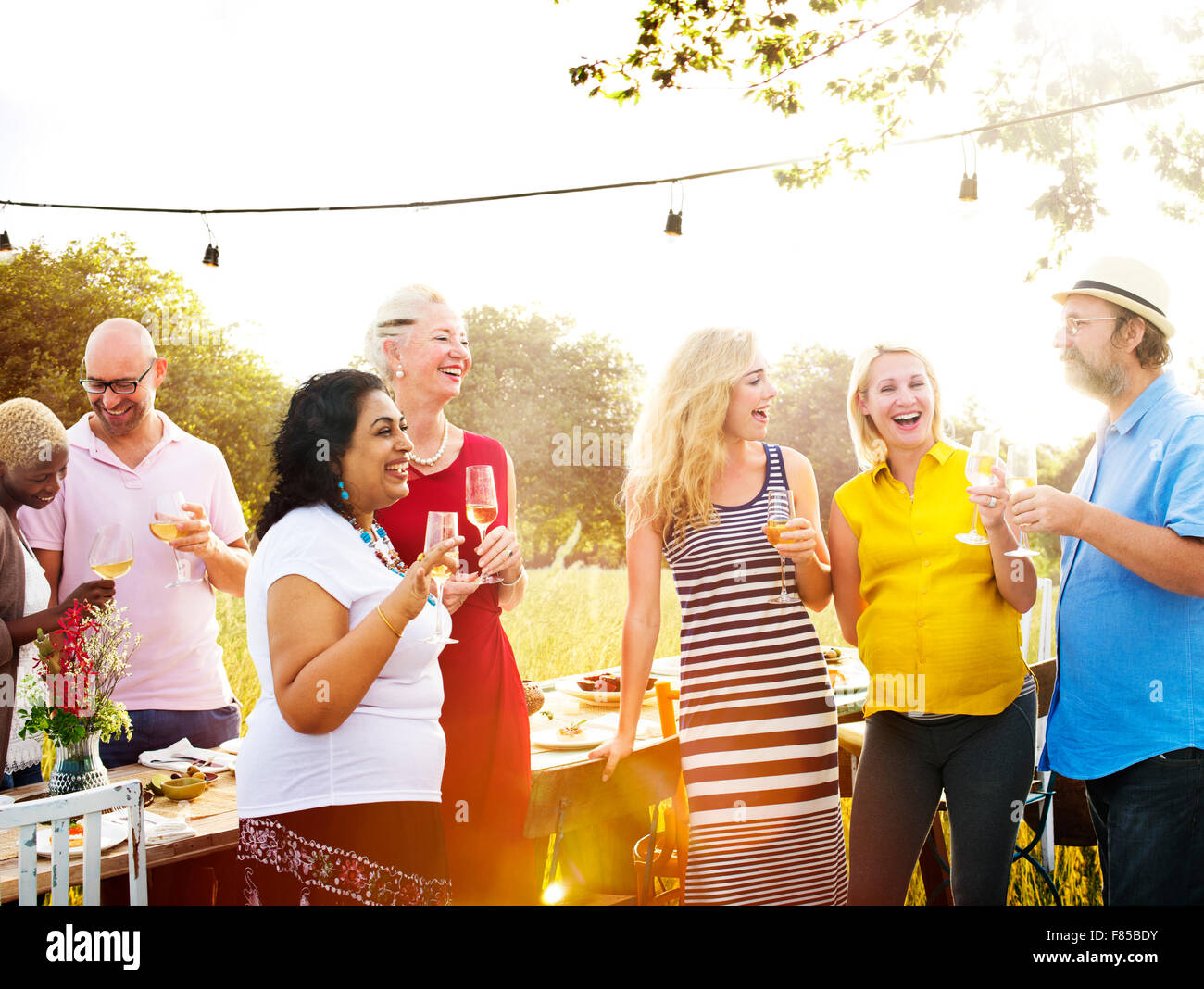 Diverse People Friends Hanging Out Drinking Concept Stock Photo - Alamy
