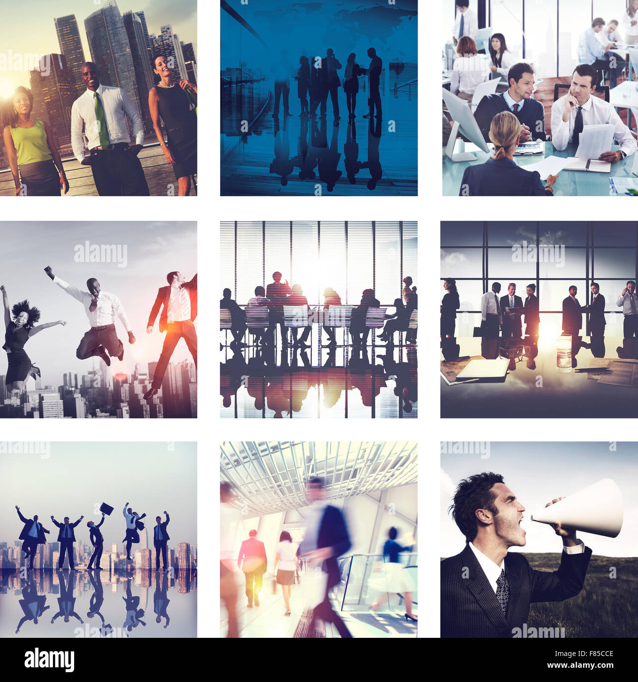 Business People Corporate Connection Greeting Collection Concept Stock ...